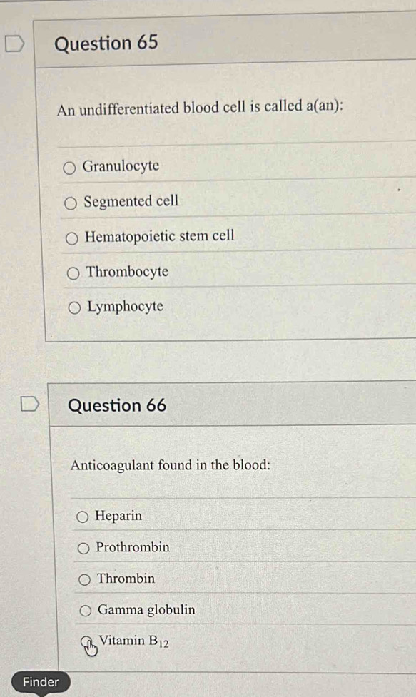 Solved: An undifferentiated blood cell is called a(an) Granulocyte ...