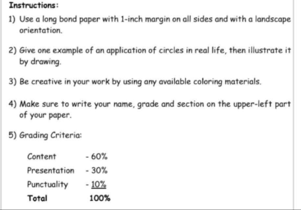 Solved: Instructions: 1) Use a long bond paper with 1-inch margin on all sides and with a ...