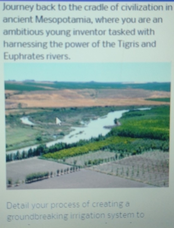 Solved: Journey back to the cradle of civilization in ancient ...