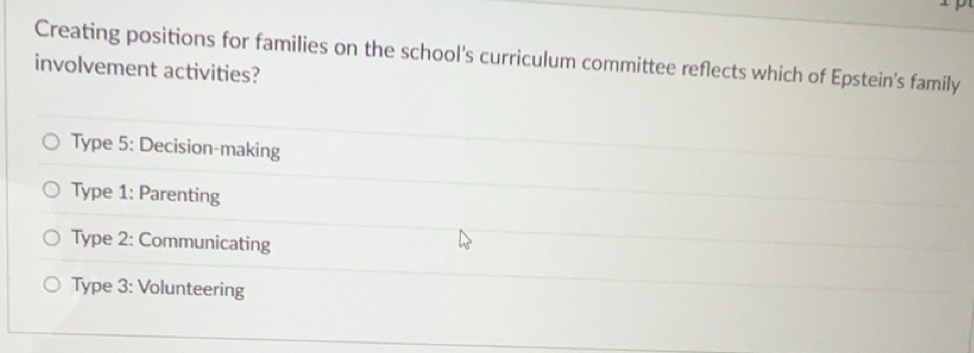 Solved: Creating positions for families on the school's curriculum ...