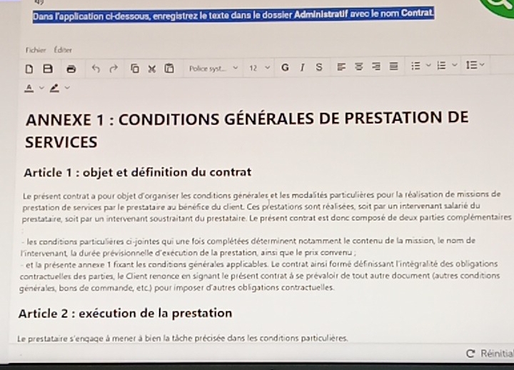 Solved: Dans l'application ci-dessous, enregistrez le texte dans le ...