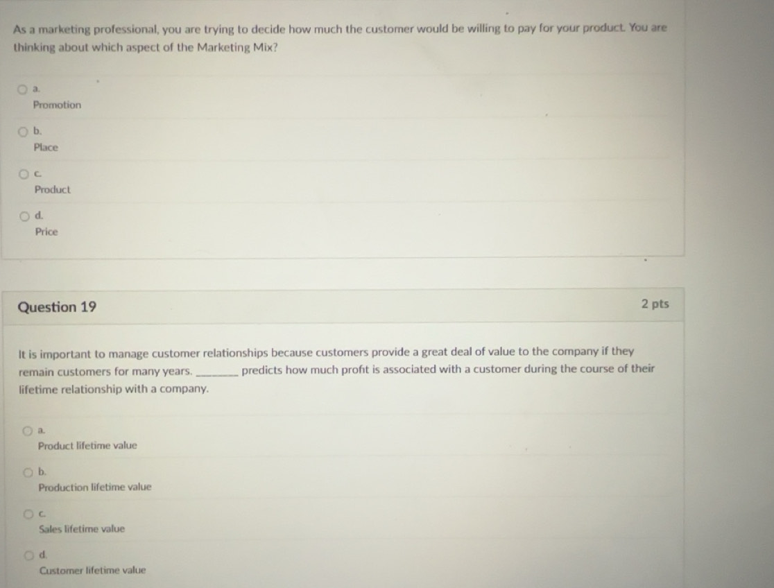 Solved: As a marketing professional, you are trying to decide how much ...