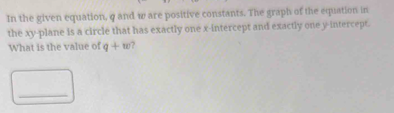 Solved: In the given equation, φ and w are positive constants. The ...