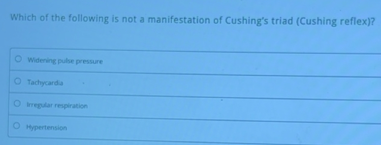 Solved: Which of the following is not a manifestation of Cushing's ...