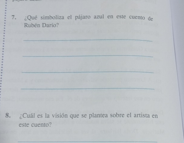 Resuelto:¿Qué simboliza el pájaro azul en este cuento de Rubén Darío ...