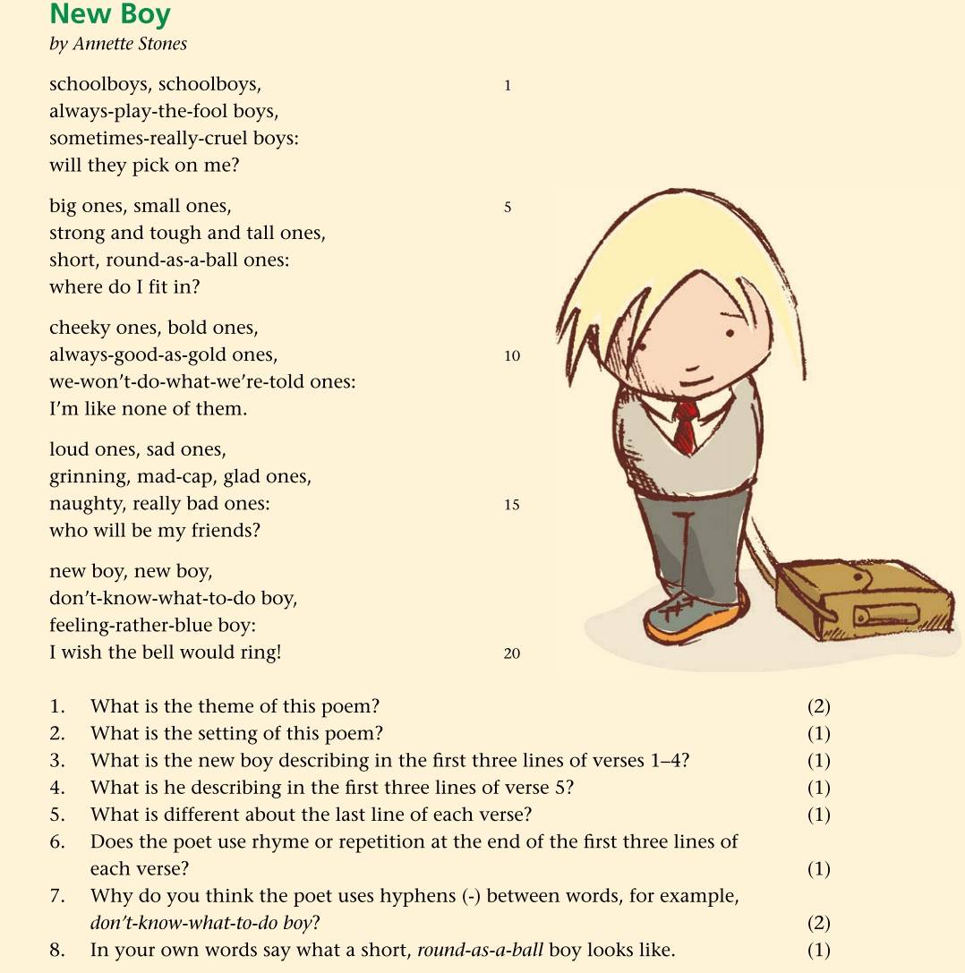 Solved: New Boy by Annette Stones schoolboys, schoolboys, 1 always-play ...