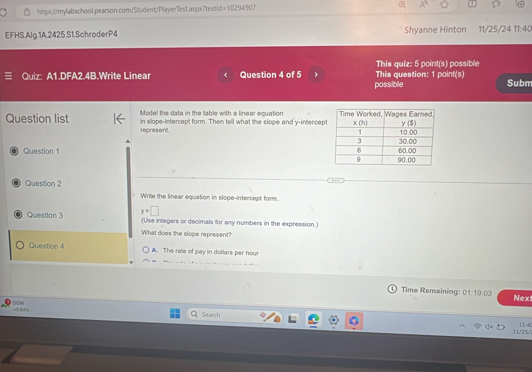 Solved: a https://mylabschool.pearson.com/Student/PlayerTest.aspx ...
