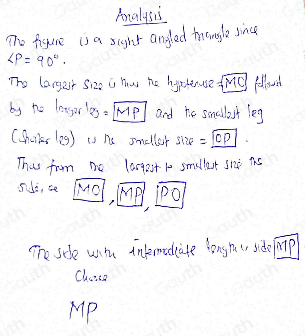 Solved: Use the figure below to enter the sides of triangle according ...