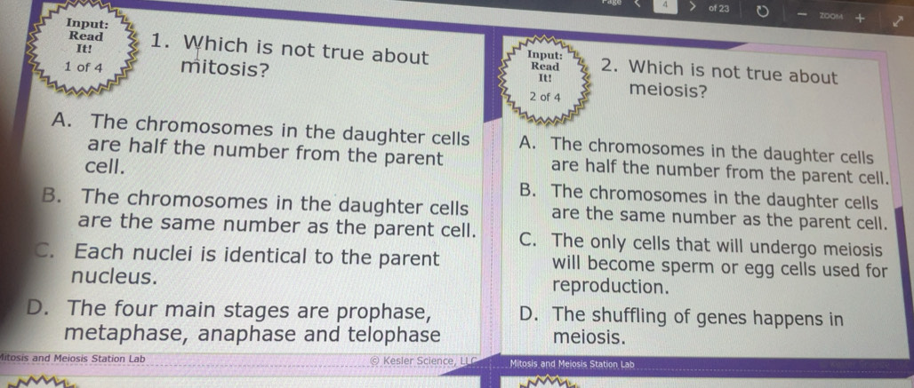 Solved: of 23 zoou Input: It! Input: Read 1. Which is not true about 2 ...