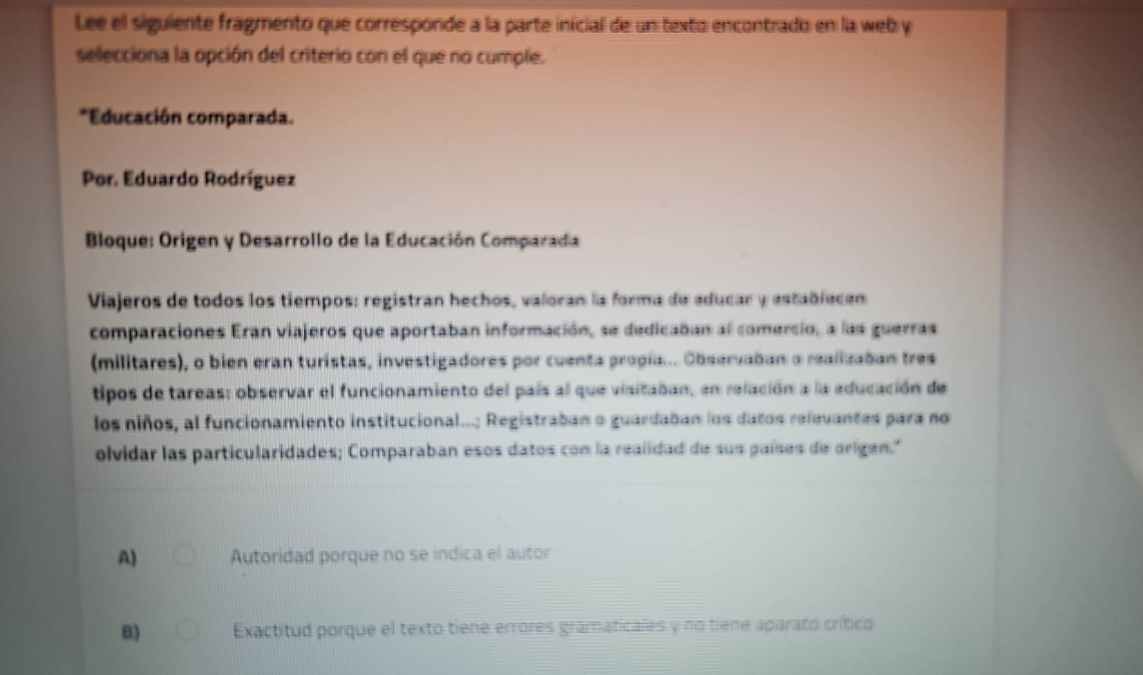 Resuelto:Lee el siguiente fragmento que corresponde a la parte inicial ...