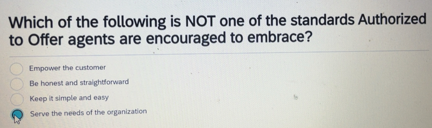 Solved: Which of the following is NOT one of the standards Authorized ...