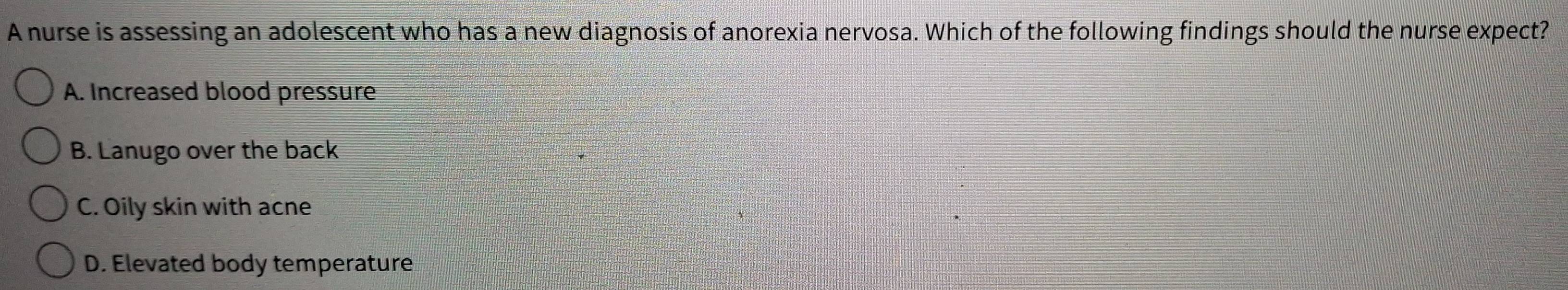 Solved: A nurse is assessing an adolescent who has a new diagnosis of ...