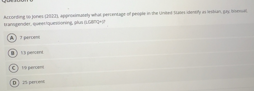Solved: According to Jones (2022), approximately what percentage of ...