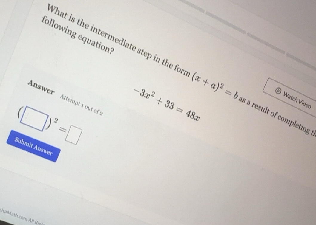 Solved: following equation: What is the intermediate step in the for (x ...