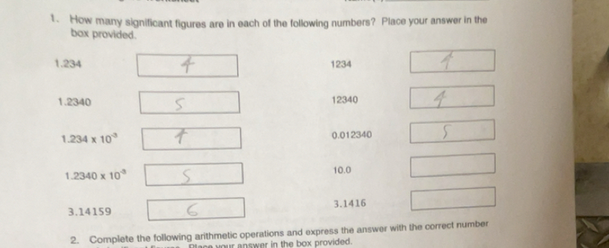 Solved: How many significant figures are in each of the following ...