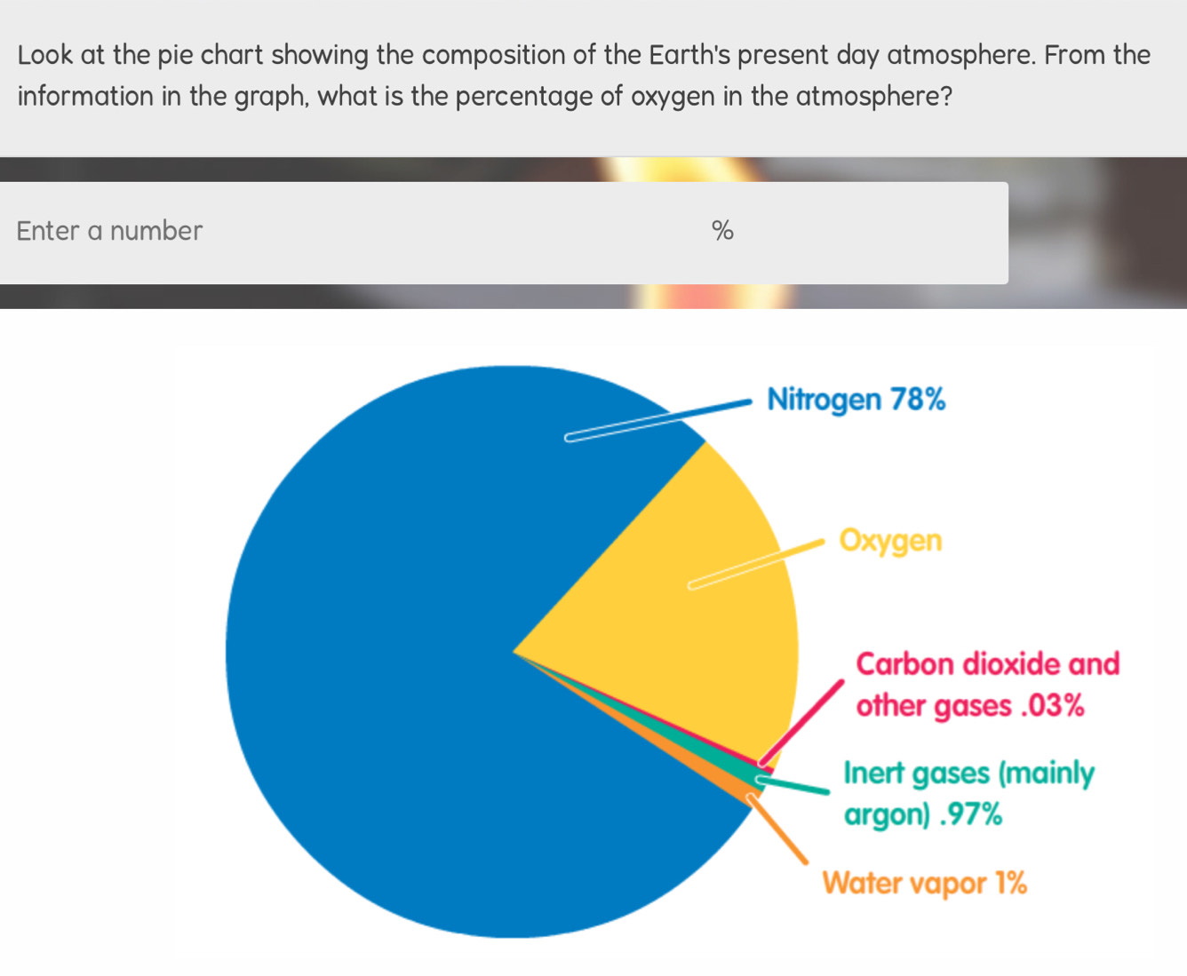 Gelöst:Look at the pie chart showing the composition of the Earth's ...