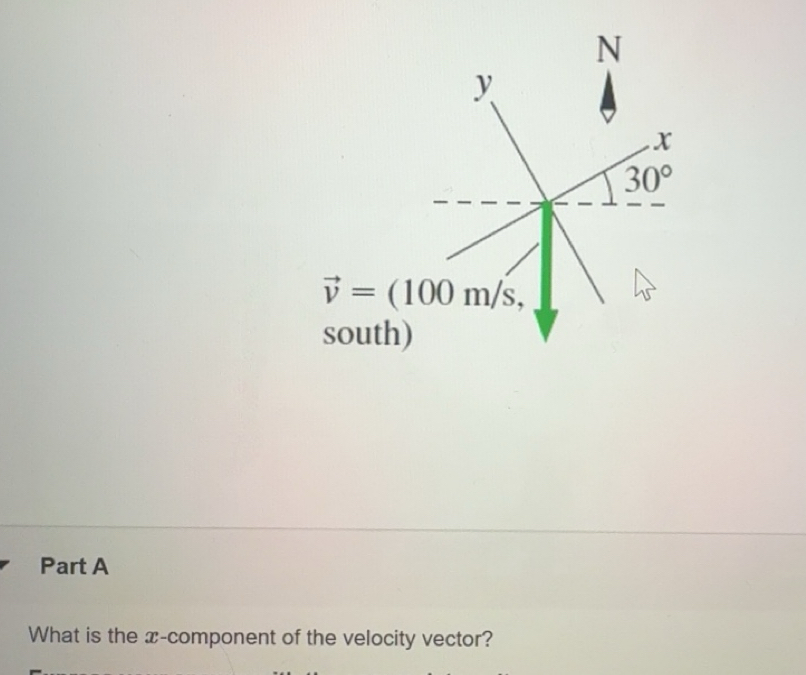 Solved: What is the x-component of the velocity vector? [Physics]