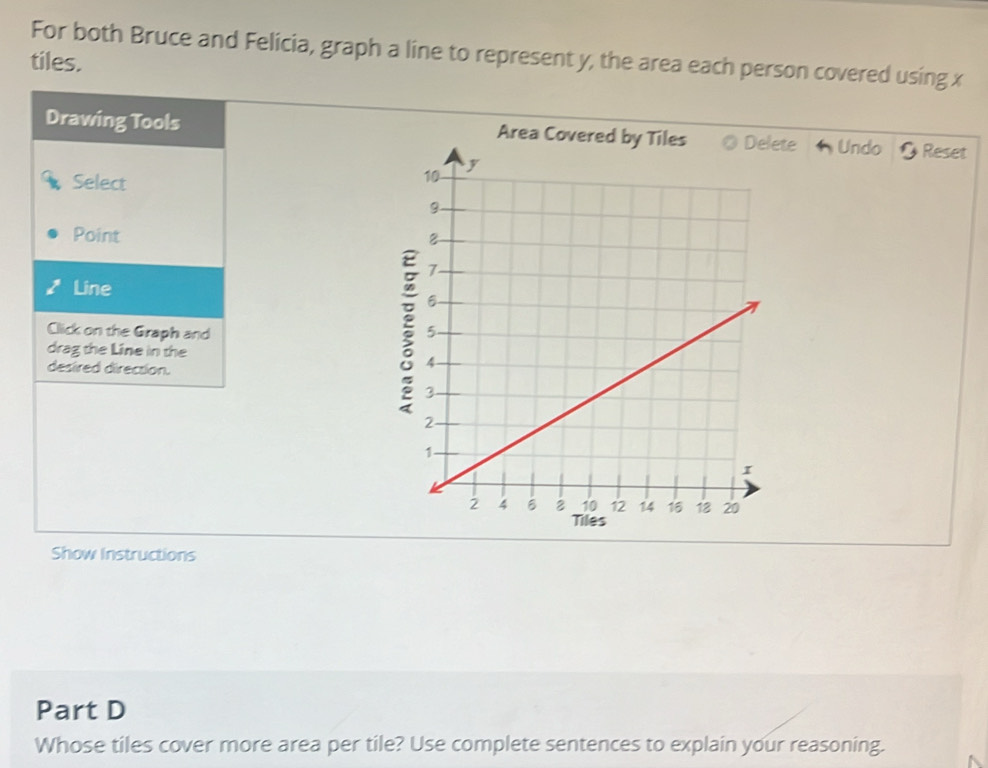 Solved: For both Bruce and Felicia, graph a line to represent y, the ...
