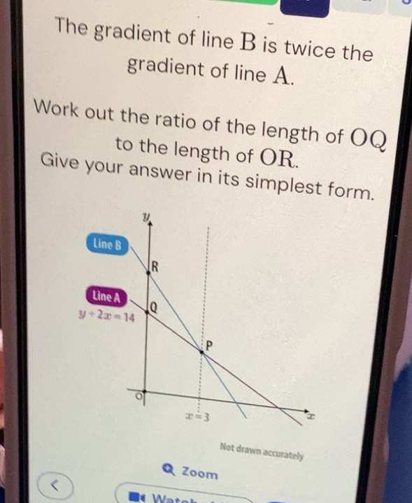 Resuelto:The gradient of line B is twice the gradient of line A. Work ...