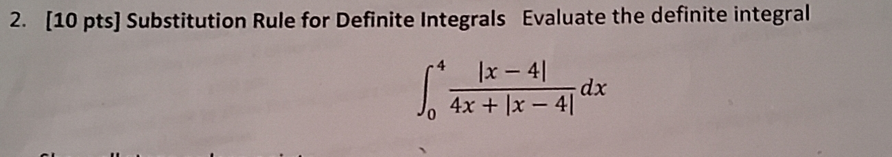 Solved: Substitution Rule for Definite Integrals Evaluate the definite ...