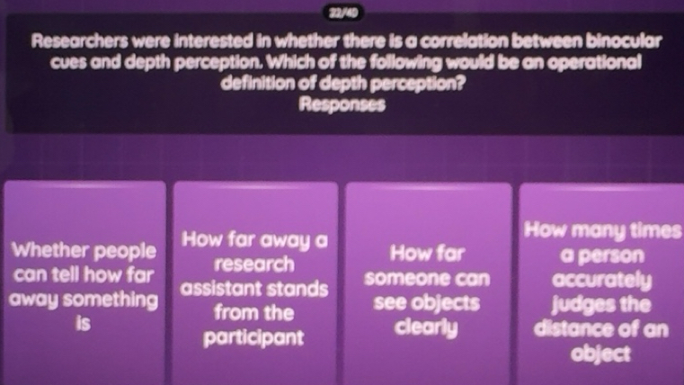 Solved: 22/40 Researchers were interested in whether there is a ...