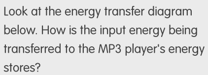 Solved: Look at the energy transfer diagram below. How is the input energy being transferred to ...