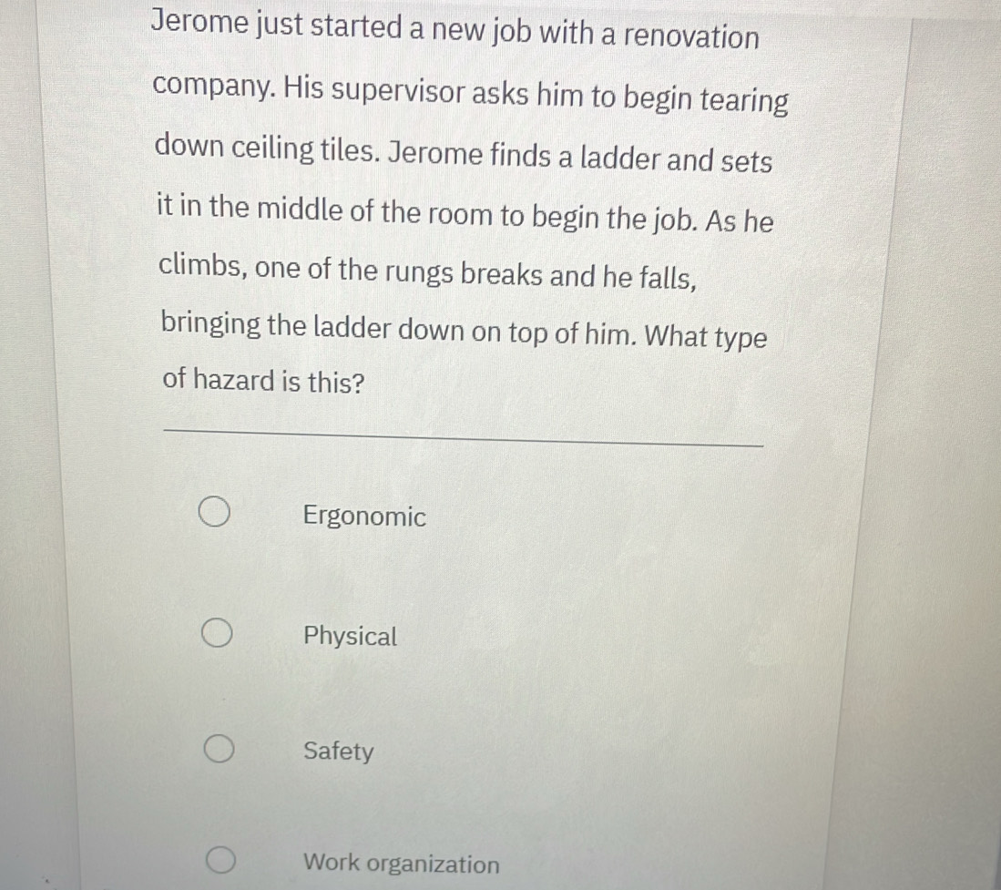 Solved: Jerome just started a new job with a renovation company. His ...