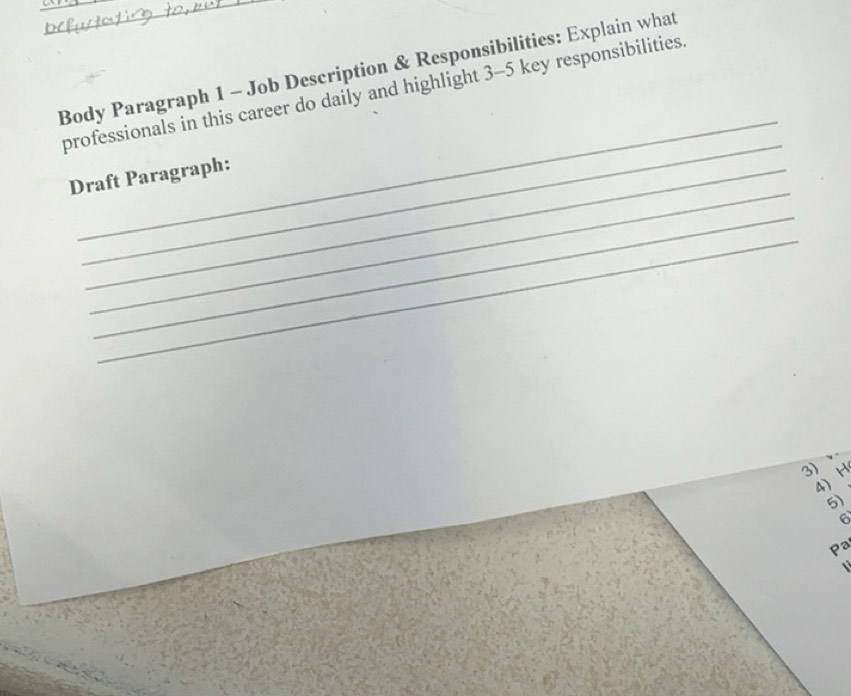 Solved: Body Paragraph 1 - Job Description & Responsibilities: Explain ...