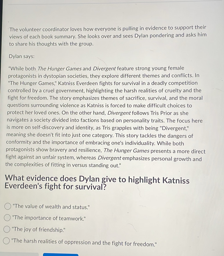 Solved: The volunteer coordinator loves how everyone is pulling in ...