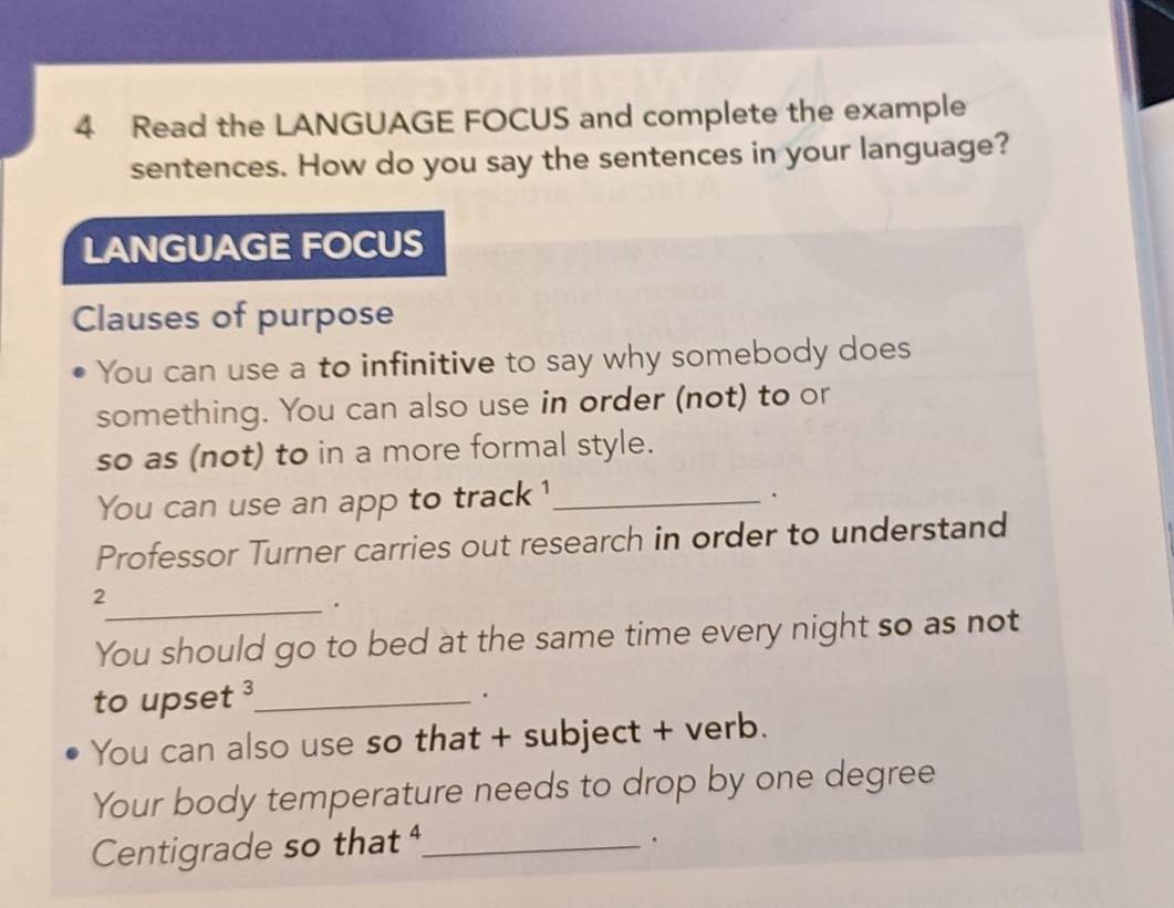 Gelöst:Read the LANGUAGE FOCUS and complete the example sentences. How ...