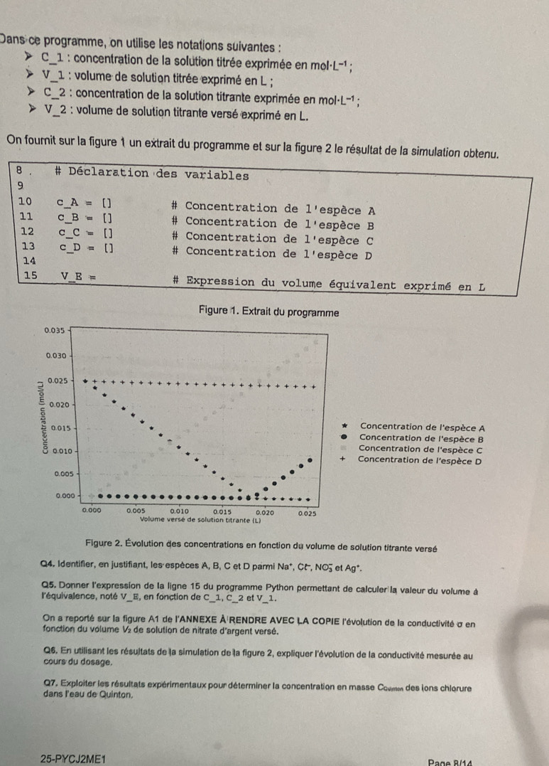 Résolu :Dans ce programme, on utilise les notations suivantes : C_1 ...