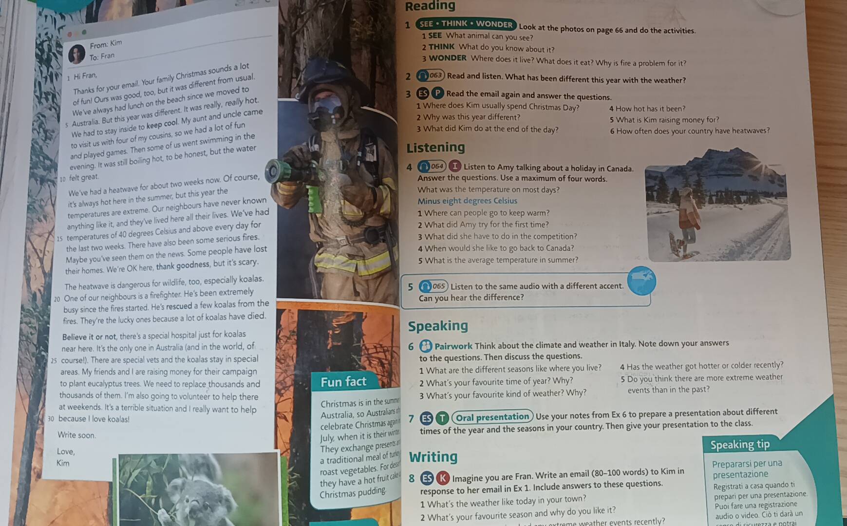 Risolto:Reading 1 (SEE • THINK • WONDER) Look at the photos on page 66 ...