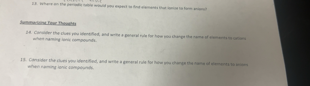 Gelöst:Where on the periodic table would you expect to find elements ...