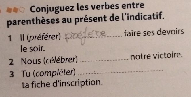 Risolto:Conjuguez les verbes entre parenthèses au présent de l ...