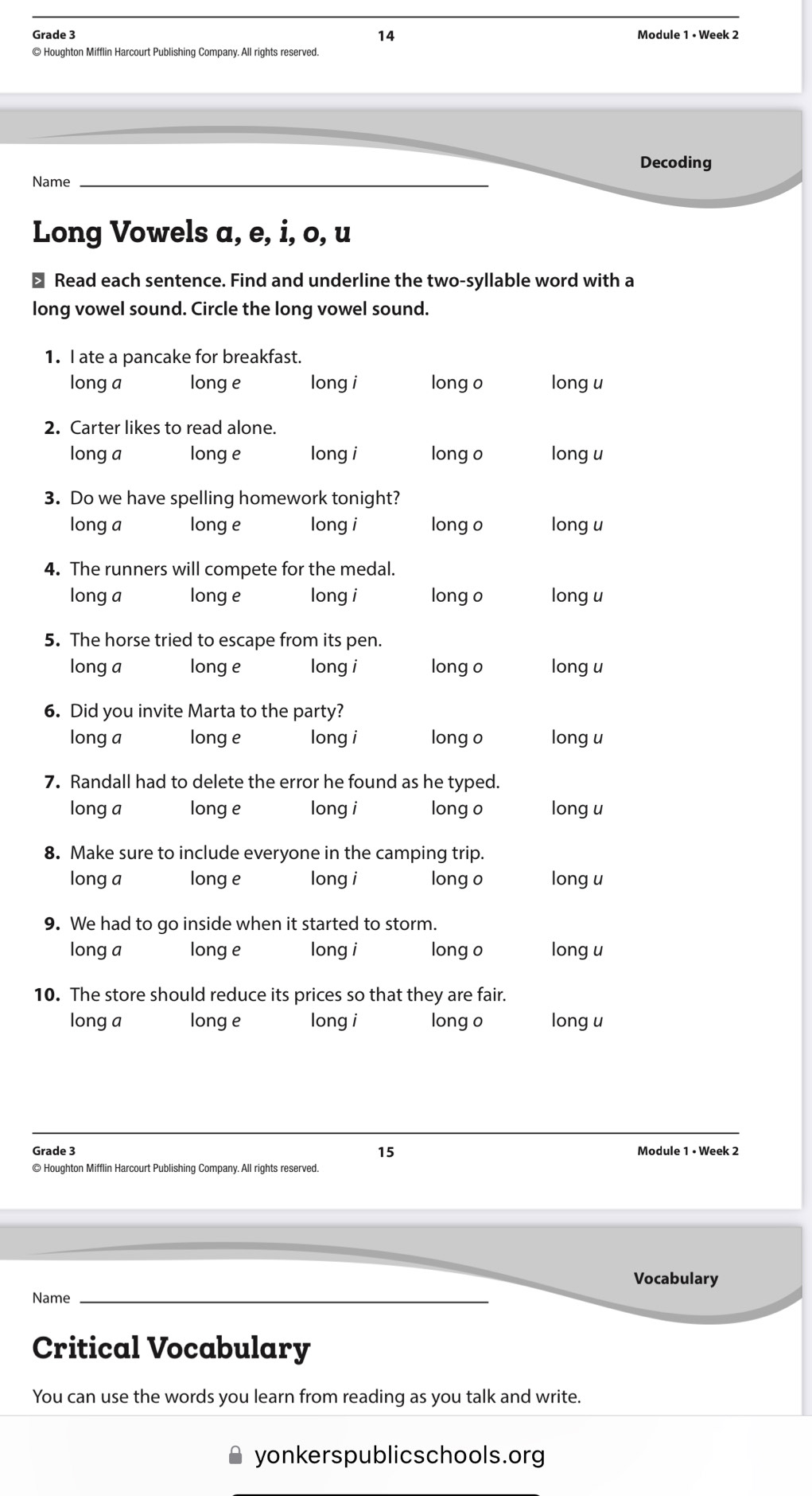 Solved: Grade 3 14 © Houghton Mifflin Harcourt Publishing Company. All ...