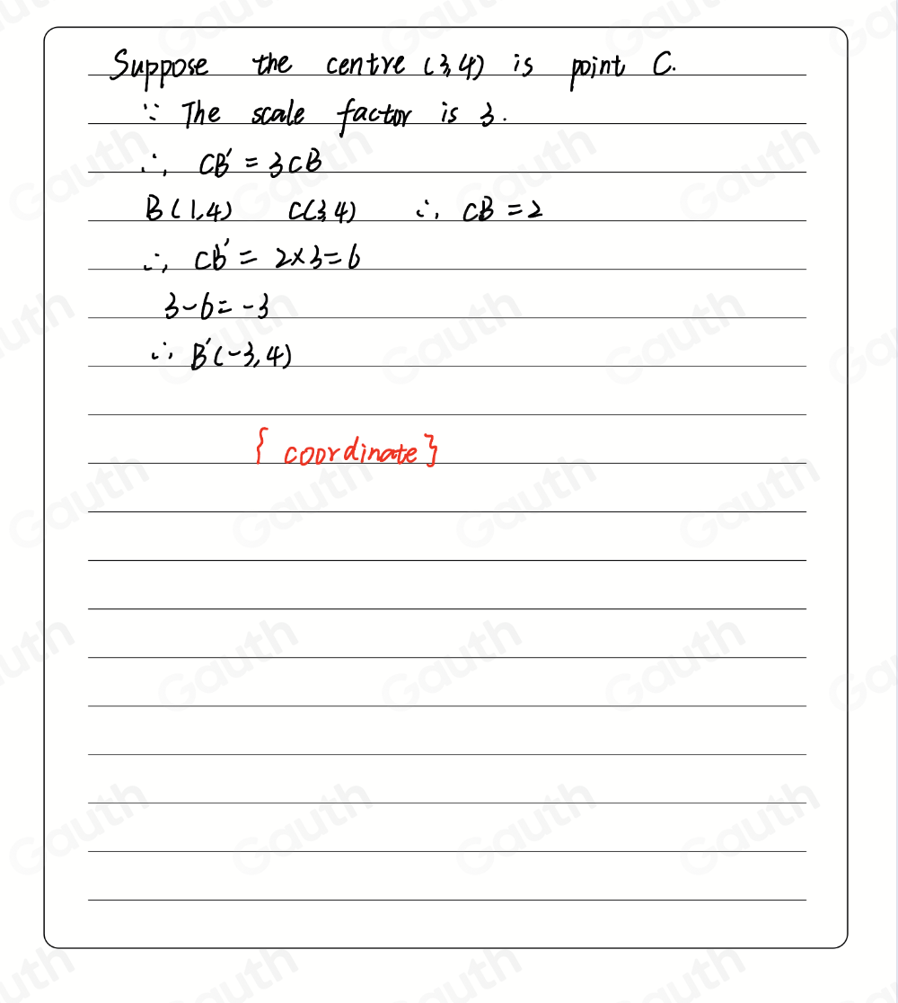 Solved: The shape below is enlarged using a scale factor of 3 and ...