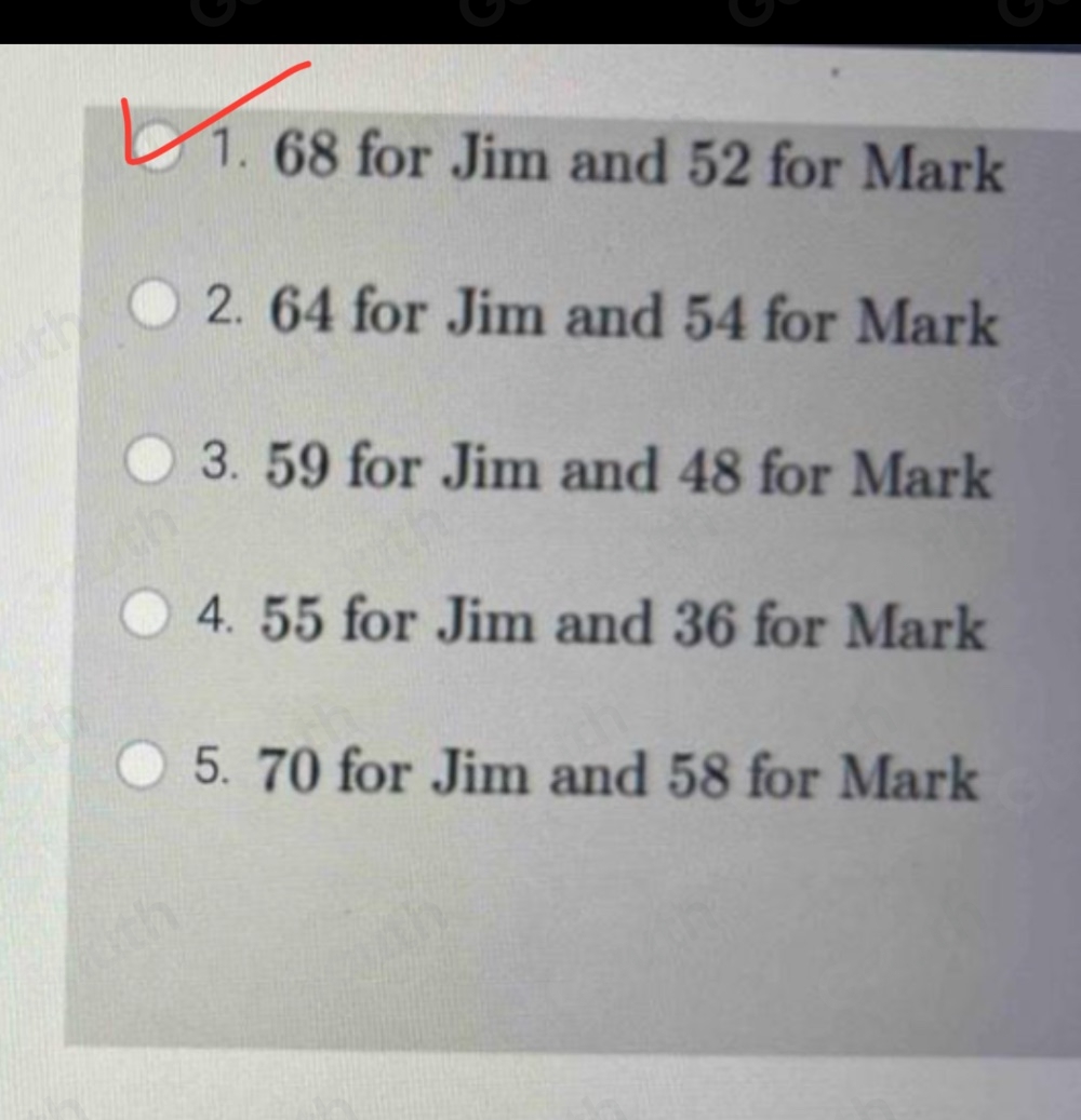 Solved: The performance level of someone learning 1. 68 for Jim and 52 ...