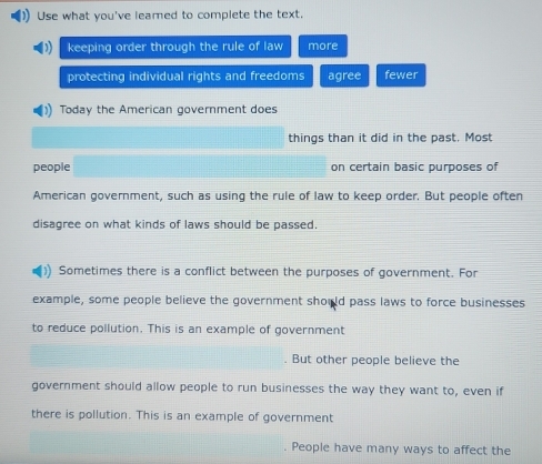 Solved: Use what you've leamed to complete the text. keeping order ...