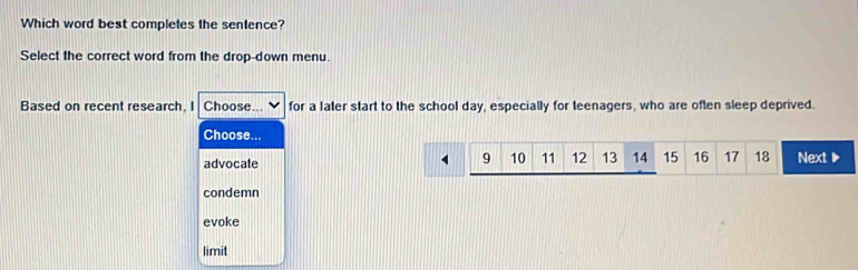 Solved: Which word best completes the sentence? Select the correct word ...