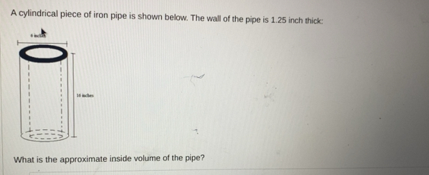 Solved: A cylindrical piece of iron pipe is shown below. The wall of ...