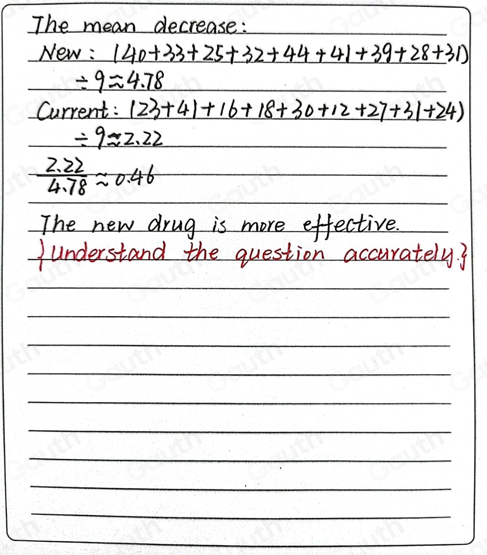 Solved: A pharmaceutical company has developed a new drug to decrease cholesterol. The final ...