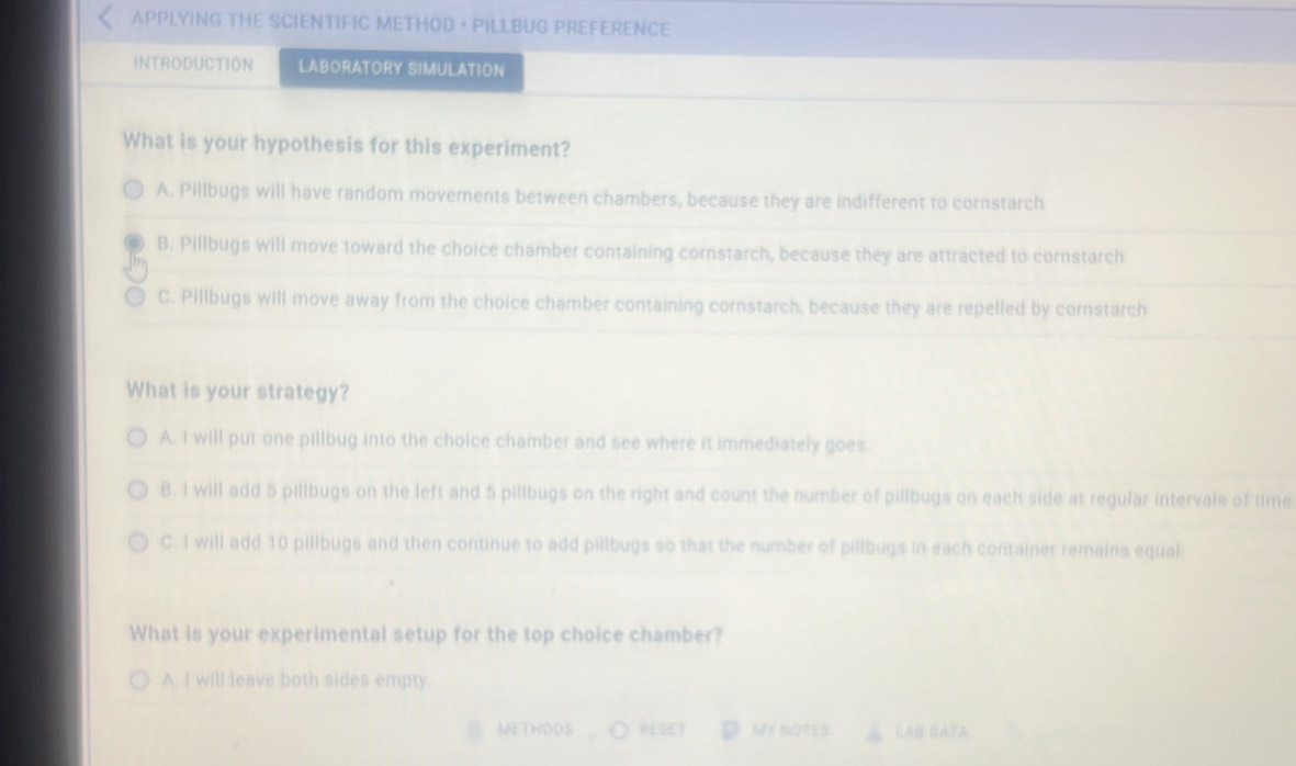 Solved: APPLYING THE SCIENTIFIC METHOD · PILLBUG PREFERENCE ...