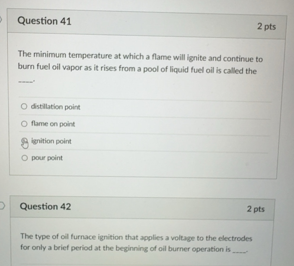 Solved: The minimum temperature at which a flame will ignite and ...