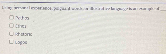 Solved: Using personal experience, poignant words, or illustrative ...
