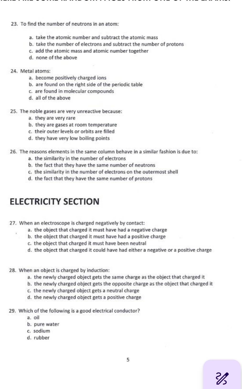 Solved: To find the number of neutrons in an atom: a. take the atomic ...