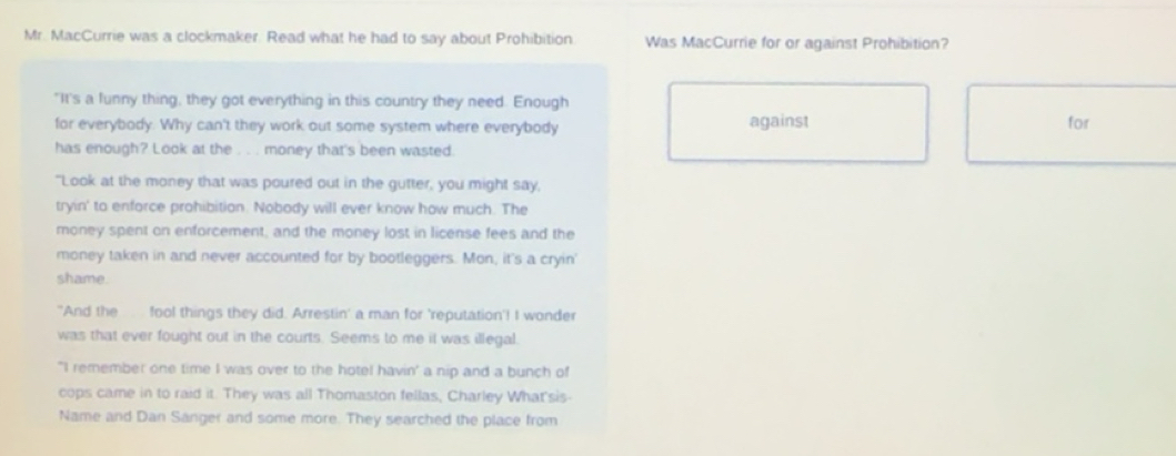 Solved: Mr. MacCurrie was a clockmaker. Read what he had to say about ...
