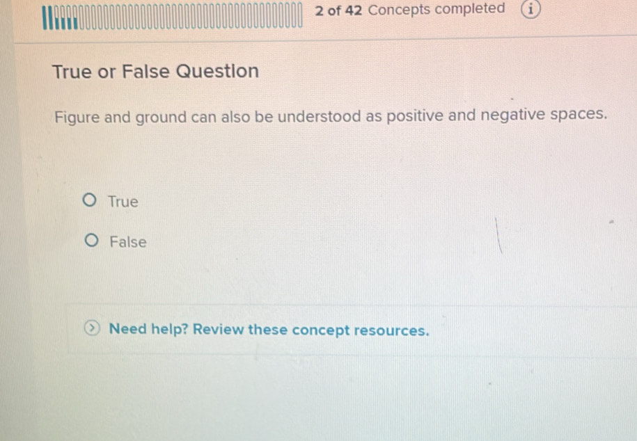 Solved: of 42 Concepts completed i True or False Question Figure and ...