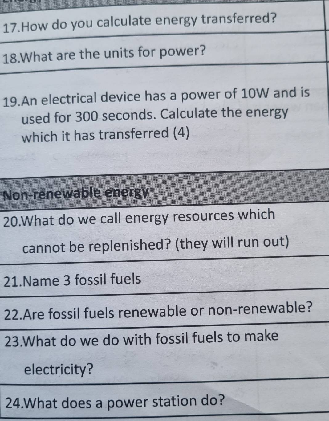 Solved: How do you calculate energy transferred? 18.What are the units ...