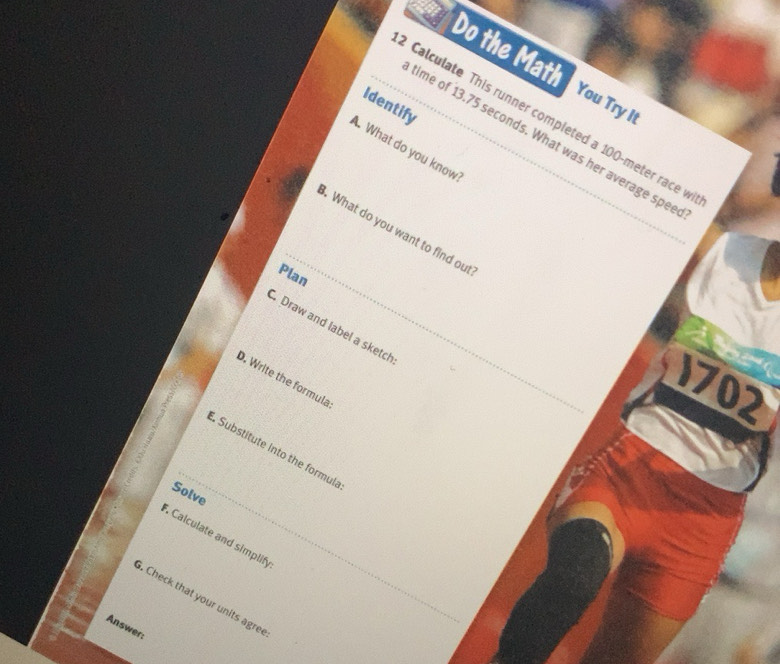 Solved: Do the Math You Try It Identify Calculate This runner compieted ...