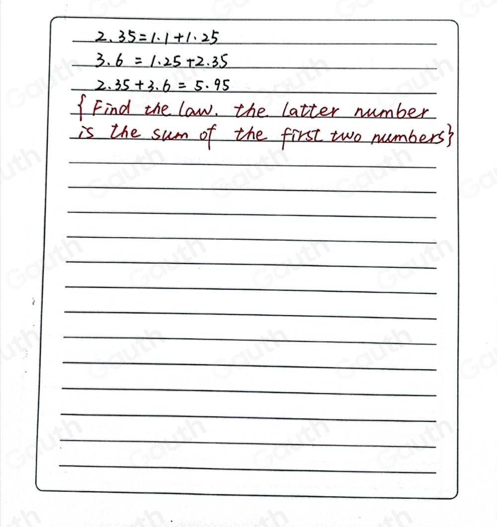 Solved: 1.1, 1.25, 2.35, 3.6,_ [Math]